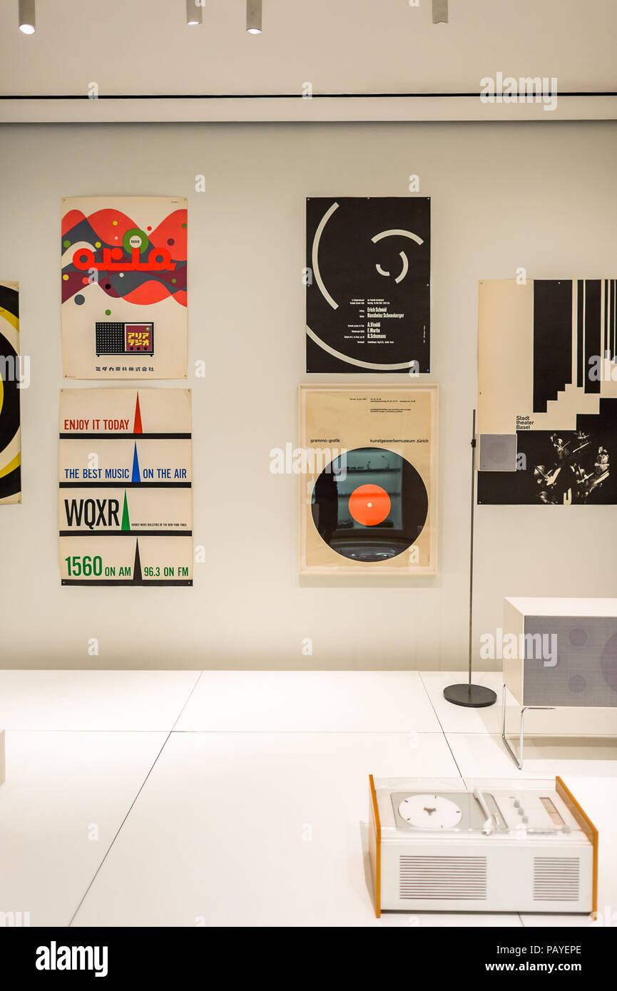 NEW YORK, USA - OCT 8, 2015: Music exhibition at the Museum of Modern ...
