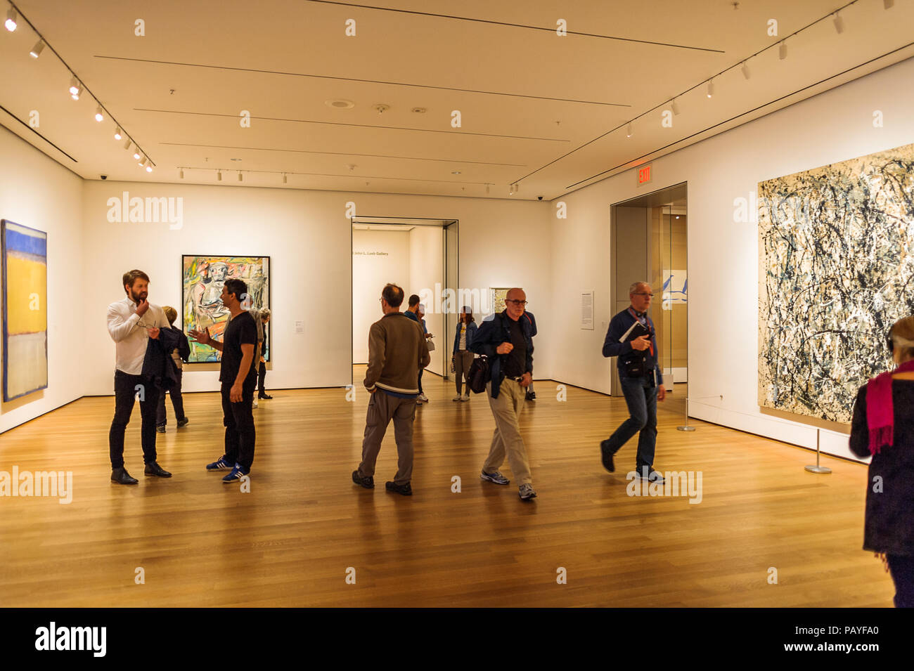 NEW YORK, USA - OCT 8, 2015: Interior of the Museum of Modern Art (MoMA ...