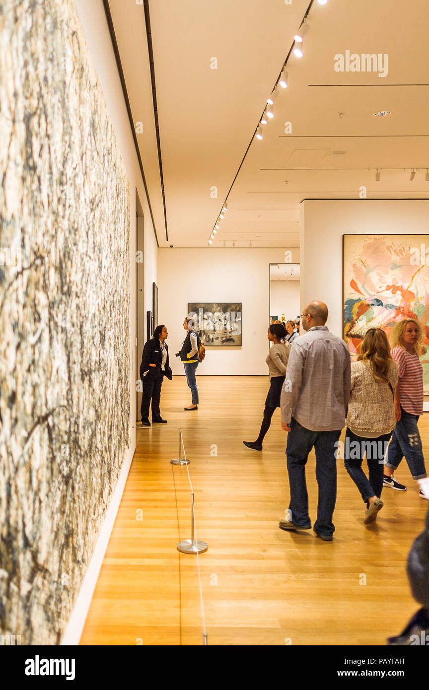 NEW YORK, USA - OCT 8, 2015: Interior of the Museum of Modern Art (MoMA ...