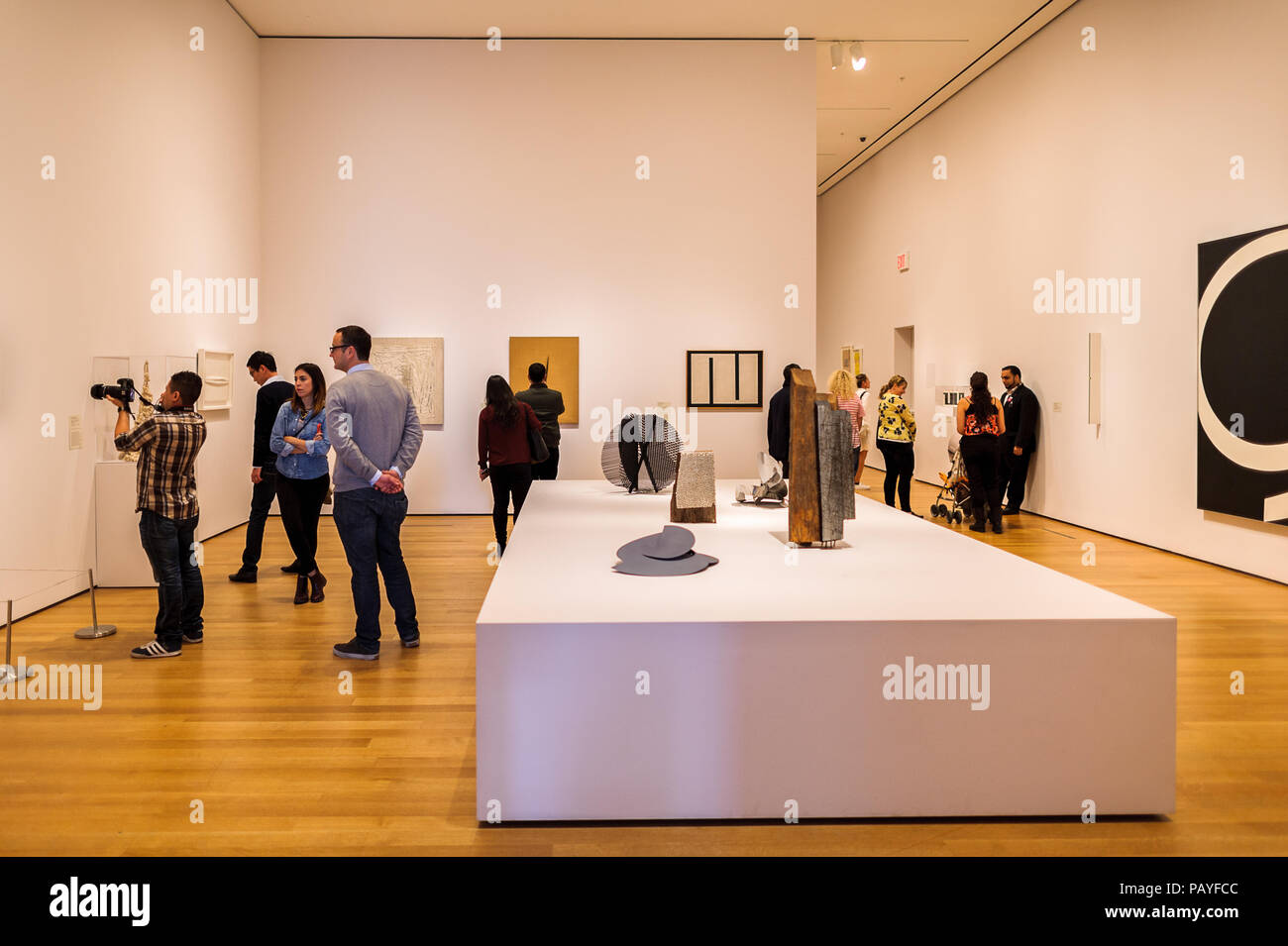 NEW YORK, USA - OCT 8, 2015: Interior of the Museum of Modern Art (MoMA ...