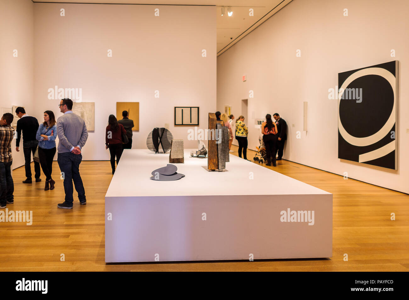 NEW YORK, USA - OCT 8, 2015: Interior of the Museum of Modern Art (MoMA ...
