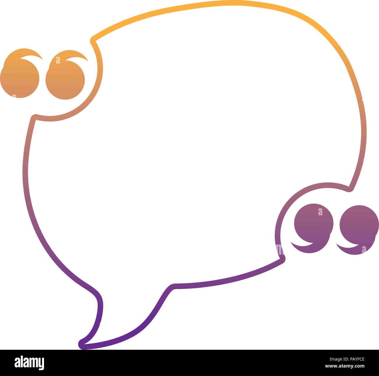 speech bubble with quotation marks over white background, vector ...