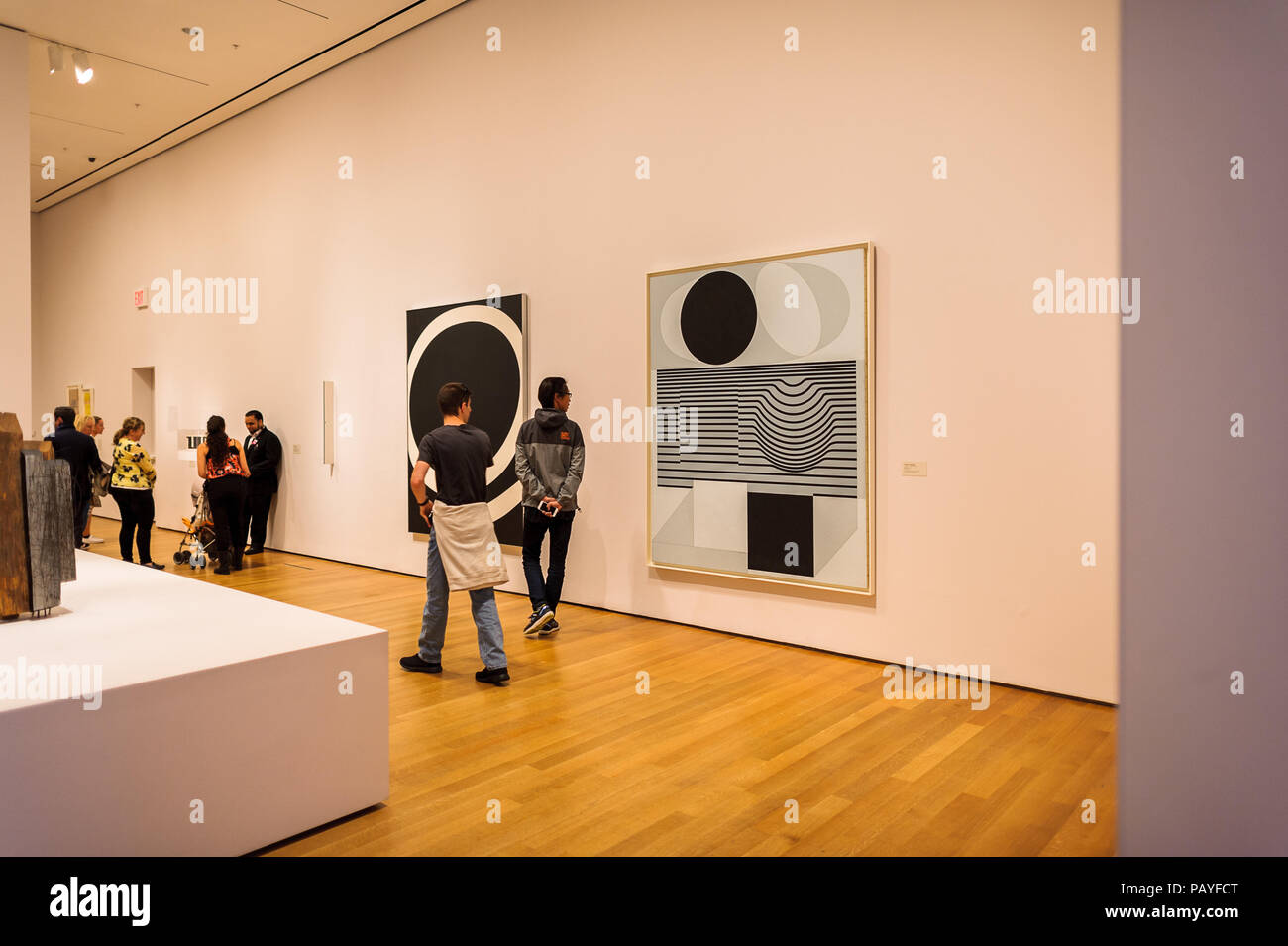 NEW YORK, USA - OCT 8, 2015: Interior of the Museum of Modern Art (MoMA ...
