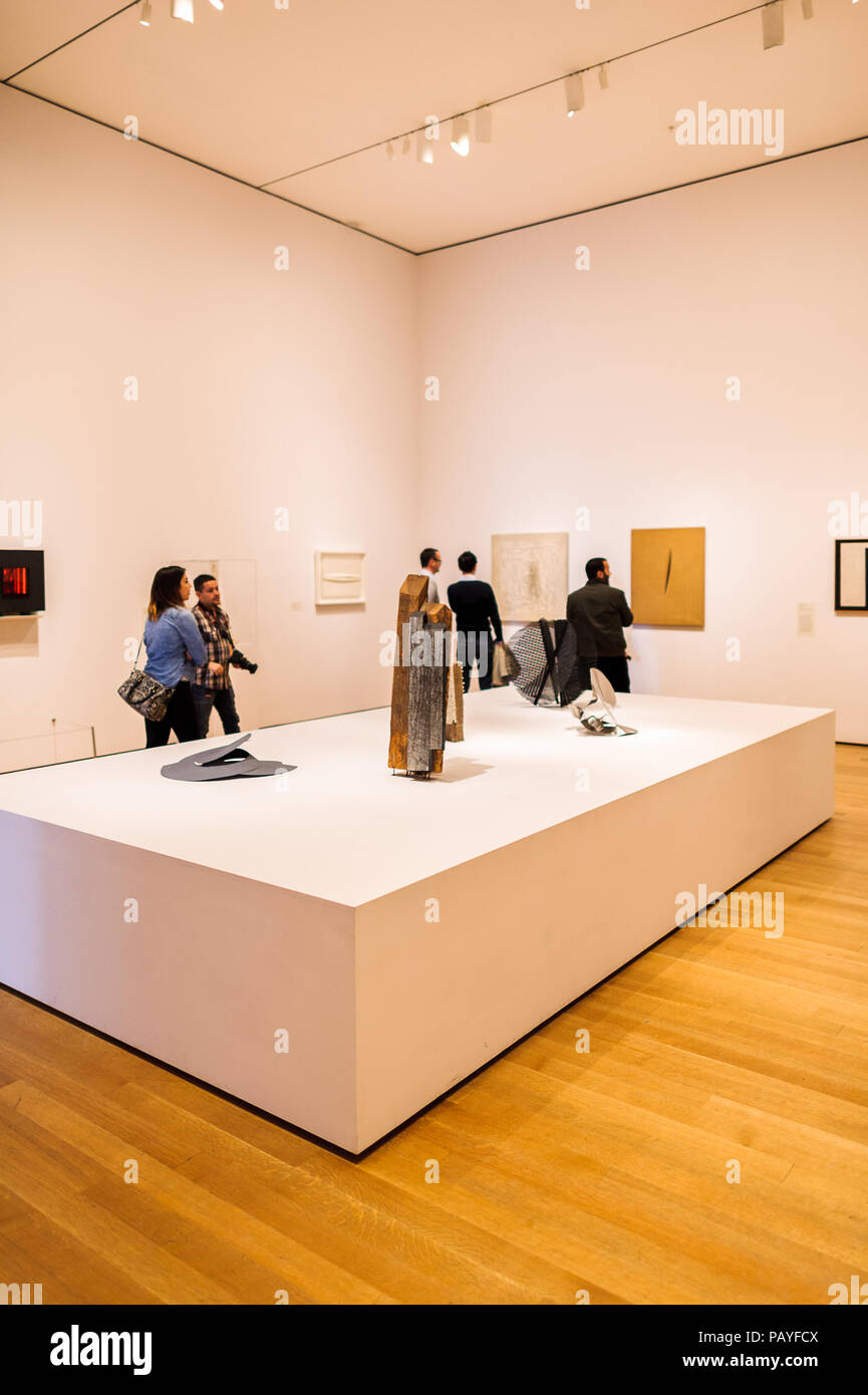 NEW YORK, USA - OCT 8, 2015: Interior of the Museum of Modern Art (MoMA ...