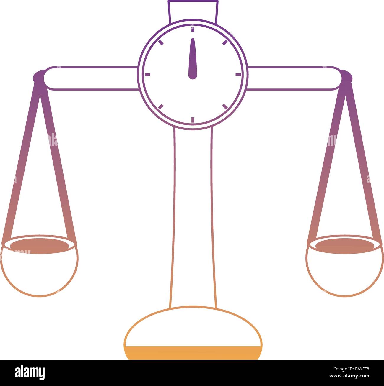 scale icon over white background, vector illustration Stock Vector ...