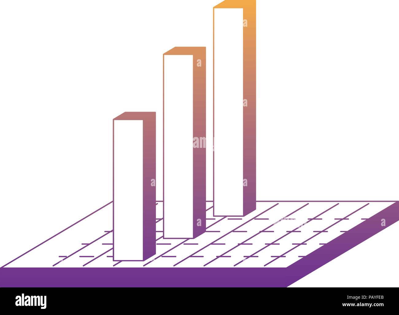 bar chart icon over white background, vector illustration Stock Vector ...