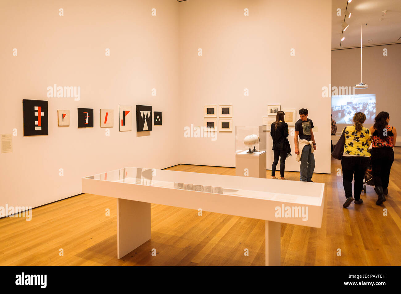 NEW YORK, USA - OCT 8, 2015: Interior of the Museum of Modern Art (MoMA ...