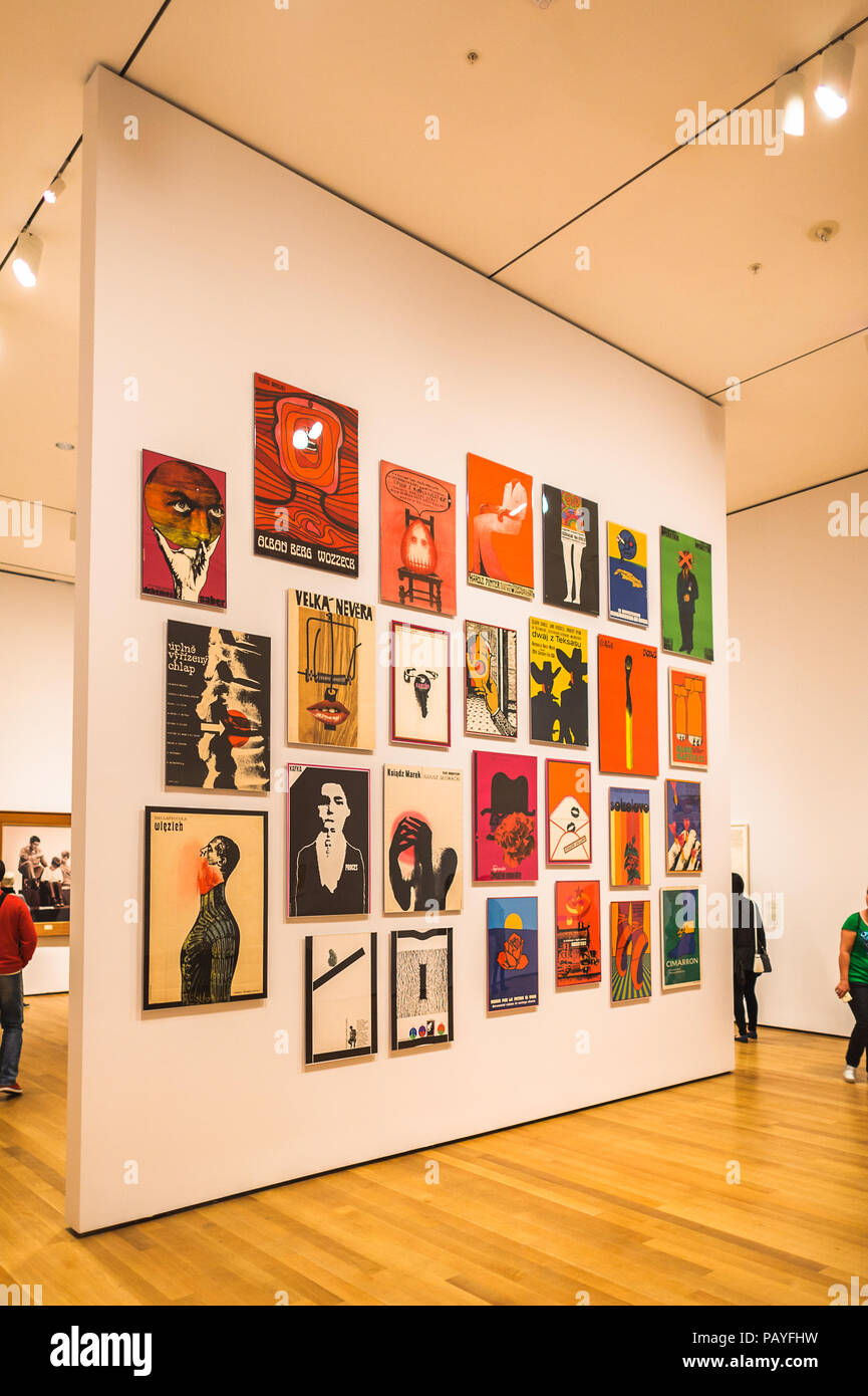 NEW YORK, USA - OCT 8, 2015: Interior of the Museum of Modern Art (MoMA ...