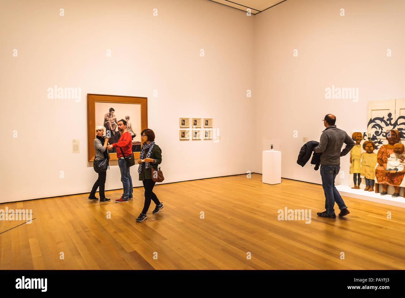 NEW YORK, USA - OCT 8, 2015: Interior of the Museum of Modern Art (MoMA ...