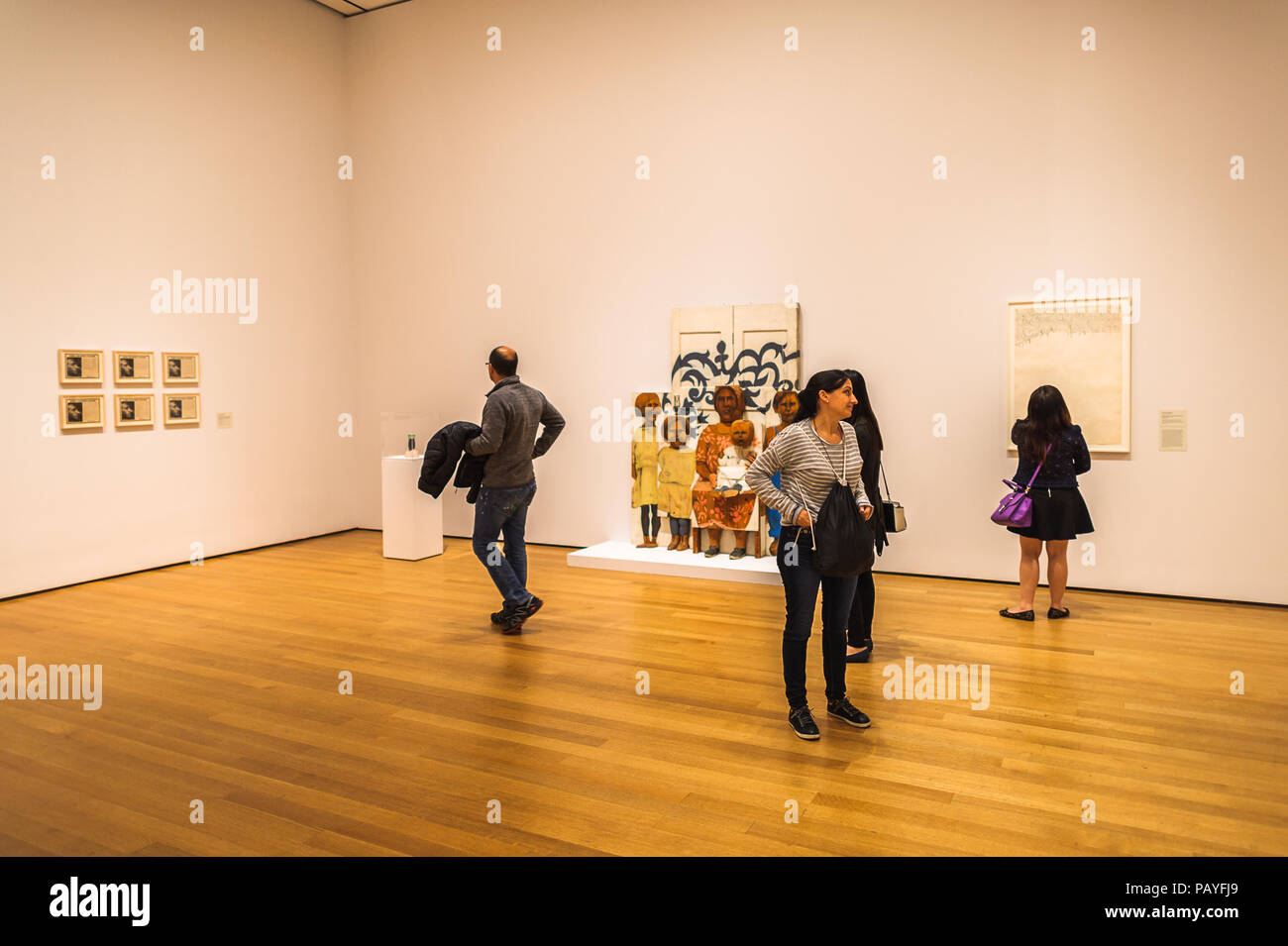 NEW YORK, USA - OCT 8, 2015: Interior of the Museum of Modern Art (MoMA ...