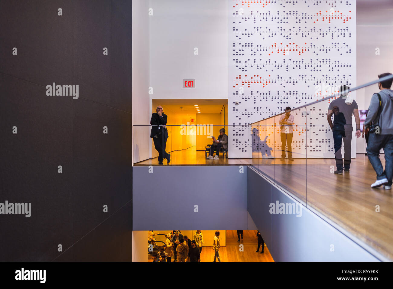 NEW YORK, USA - OCT 8, 2015: Interior of the Museum of Modern Art (MoMA ...