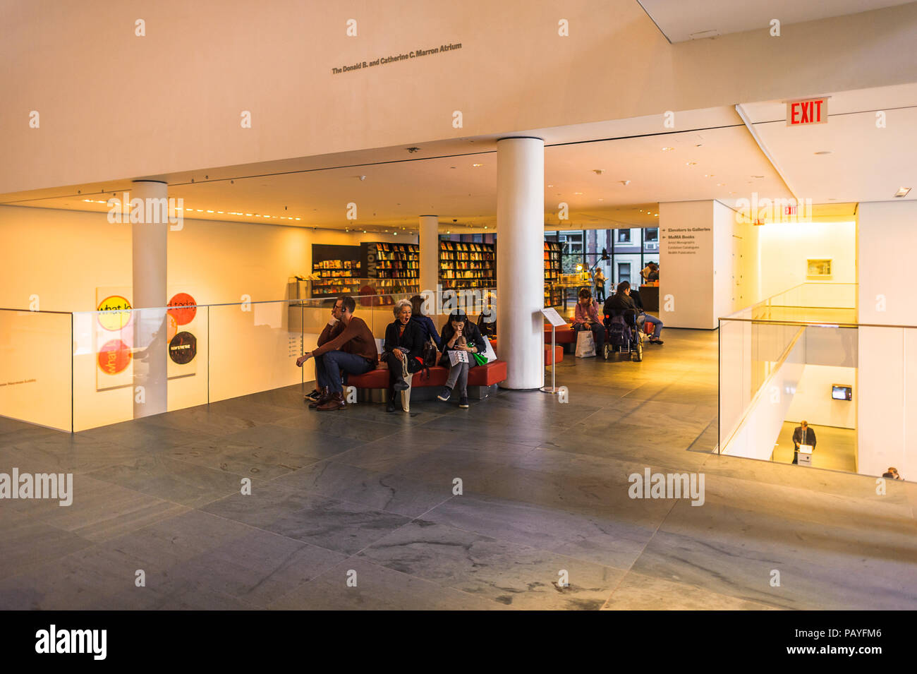 NEW YORK, USA - OCT 8, 2015: Interior of the Museum of Modern Art (MoMA ...