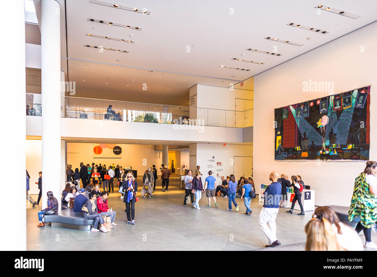 NEW YORK, USA - OCT 8, 2015: Interior of the Museum of Modern Art (MoMA ...