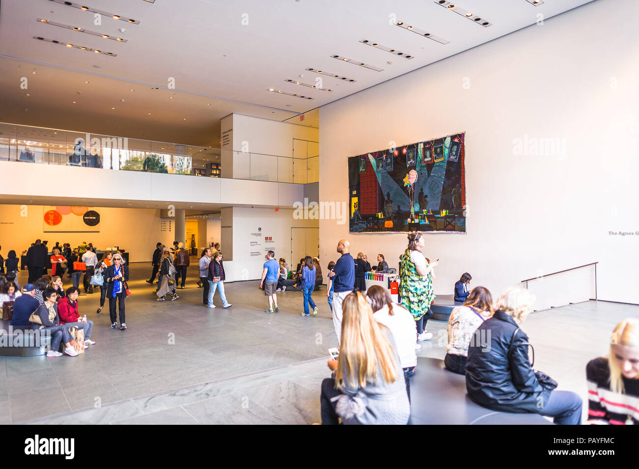 NEW YORK, USA - OCT 8, 2015: Interior of the Museum of Modern Art (MoMA ...