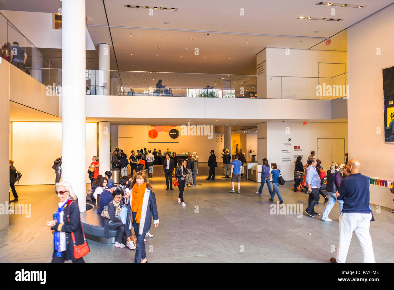 NEW YORK, USA - OCT 8, 2015: Interior of the Museum of Modern Art (MoMA ...