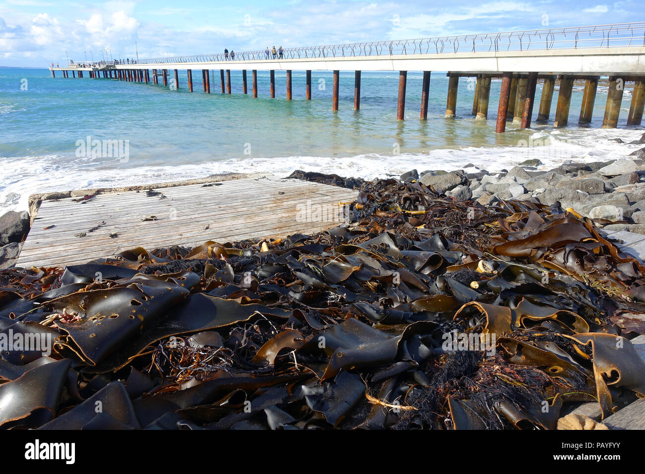 Lorne Pier, Near the tourist destination of Lorne, Victoria Stock Photo ...