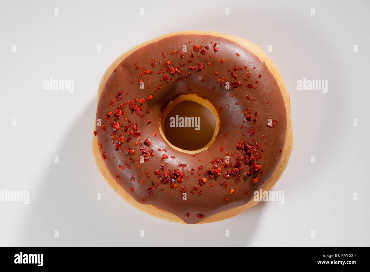 Donut on white background with top view Stock Photo - Alamy
