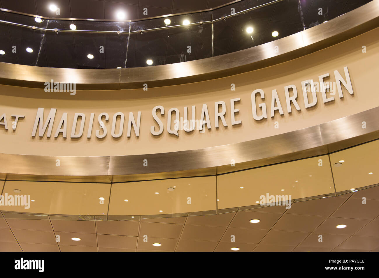 NEW YORK, USA - OCT 8, 2015: Interior of the Madison Square Garden, New ...