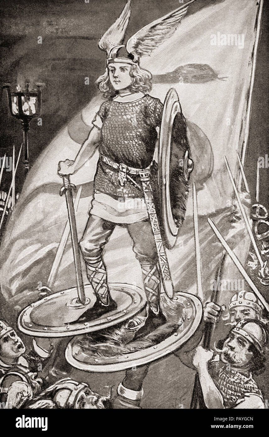 An old Viking custom was to raise the victorious captain on the shields ...