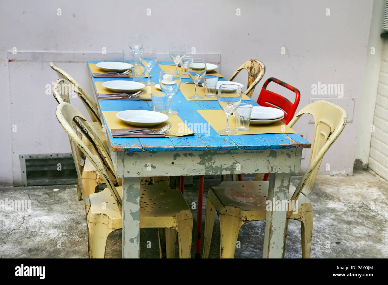 Table Ready Laid Stock Photo - Alamy