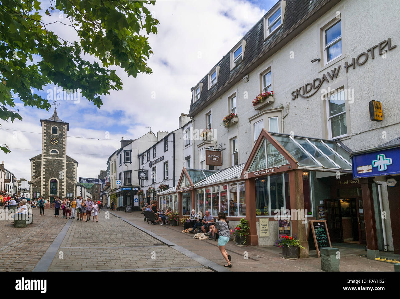 England keswick town centre cumbria lake district national hi-res stock ...
