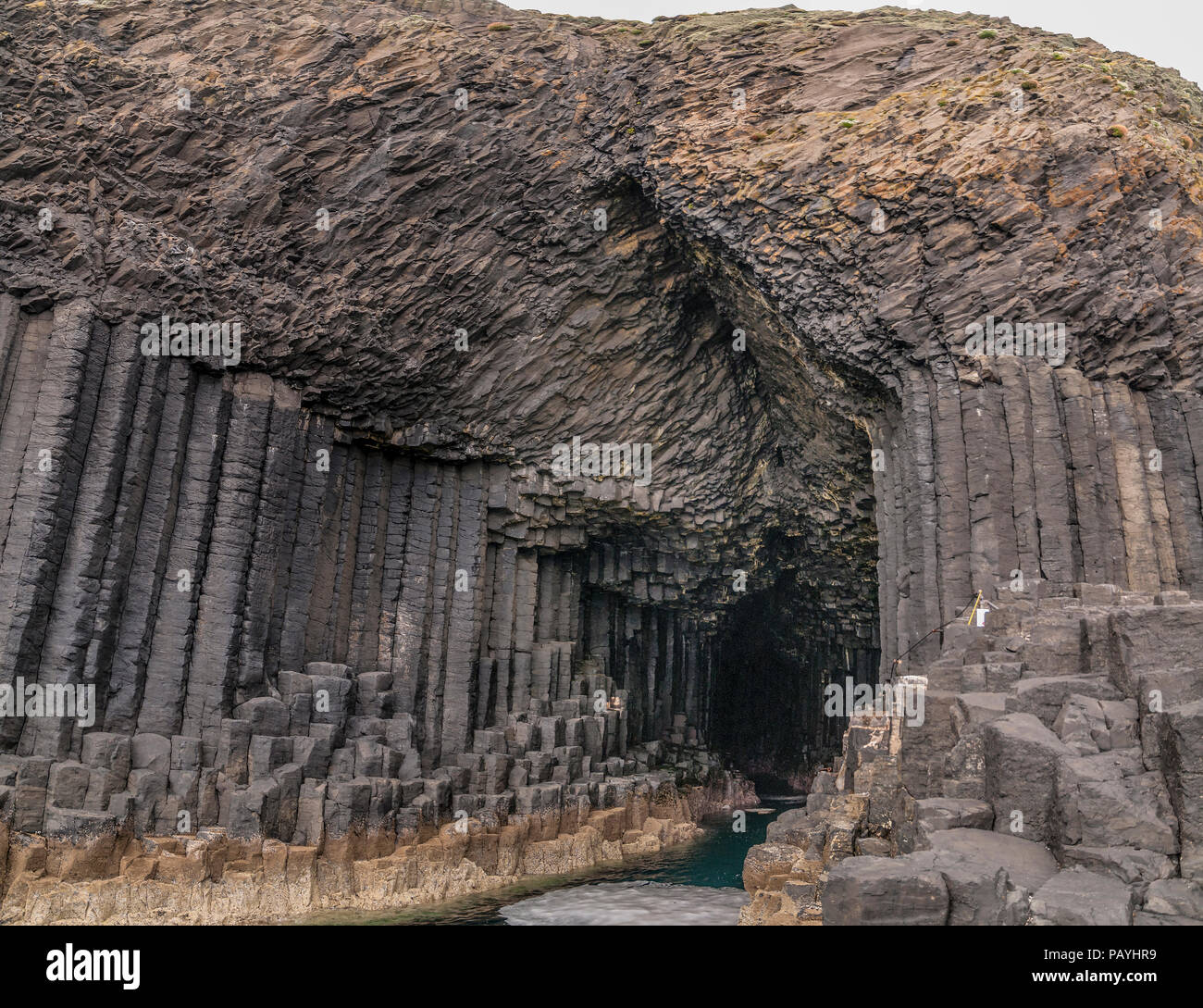 The island of Staffa and Fingals cave. Argyll Scotland Stock Photo - Alamy