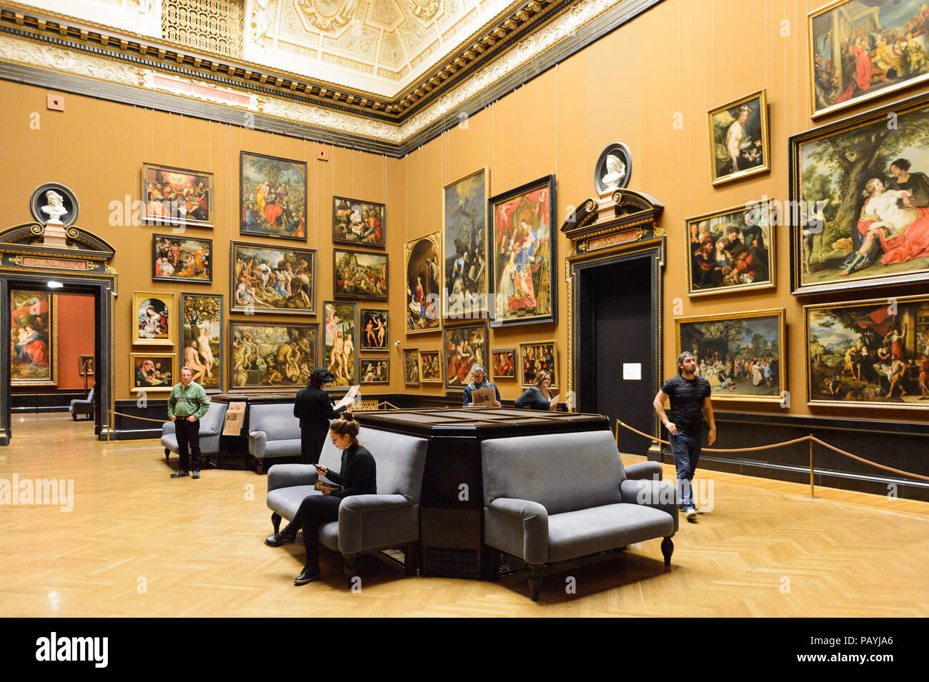 VIENNA, AUSTRIA - NOV 17, 2015: Gallery of the Kunsthistorisches Museum ...