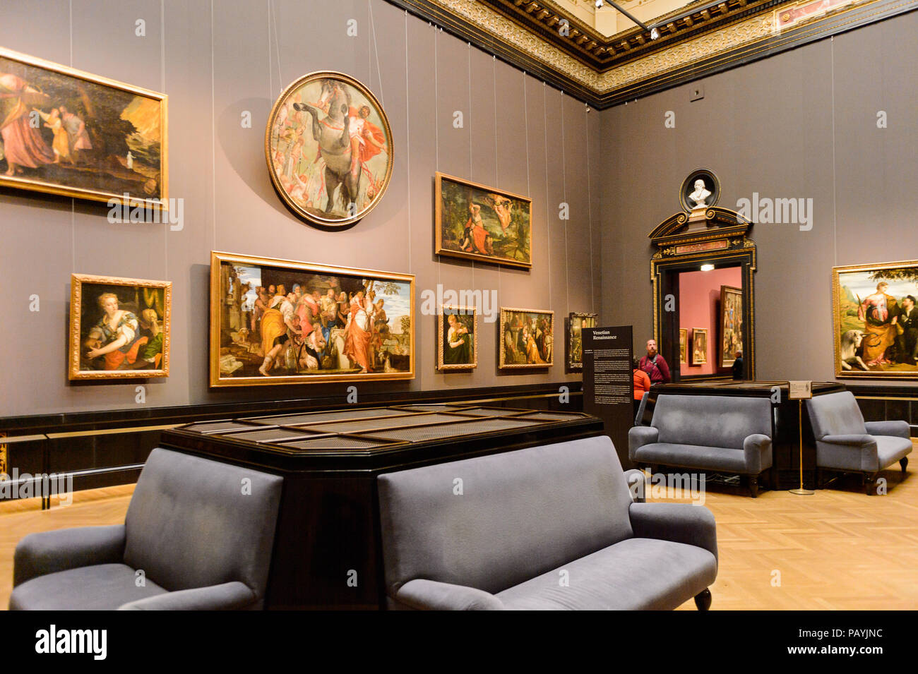 VIENNA, AUSTRIA - NOV 17, 2015: Gallery of the Kunsthistorisches Museum ...