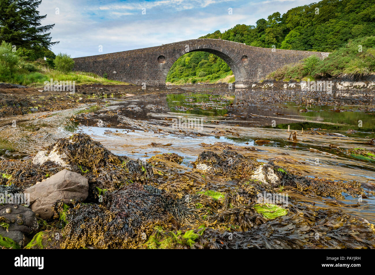 The Clachan Bridge is a single-arched, hump-backed, masonry bridge ...