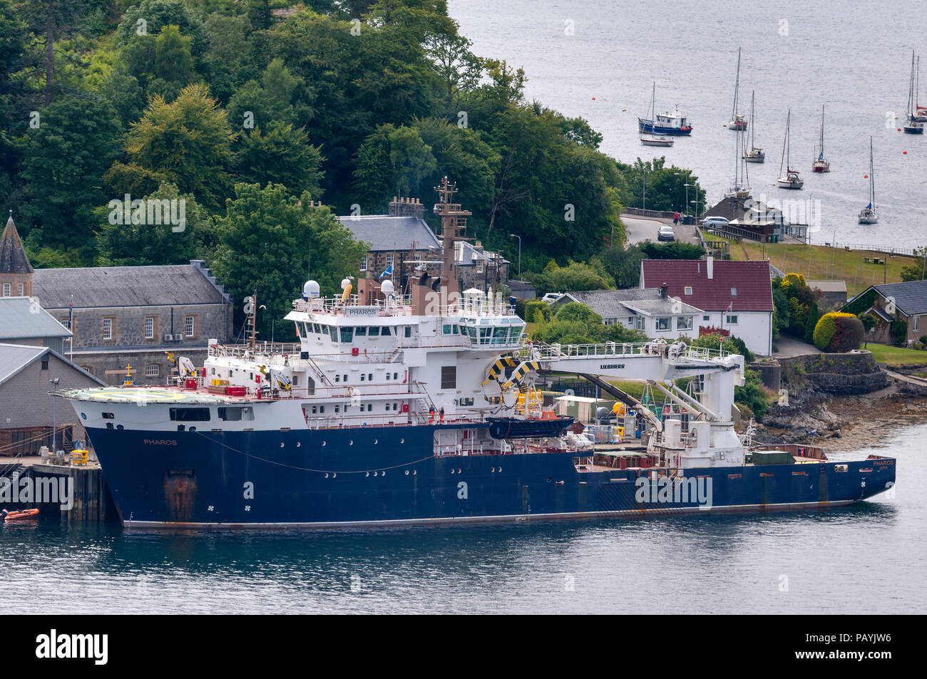 NLV Pharos is a lighthouse tender operated by the Northern Lighthouse ...