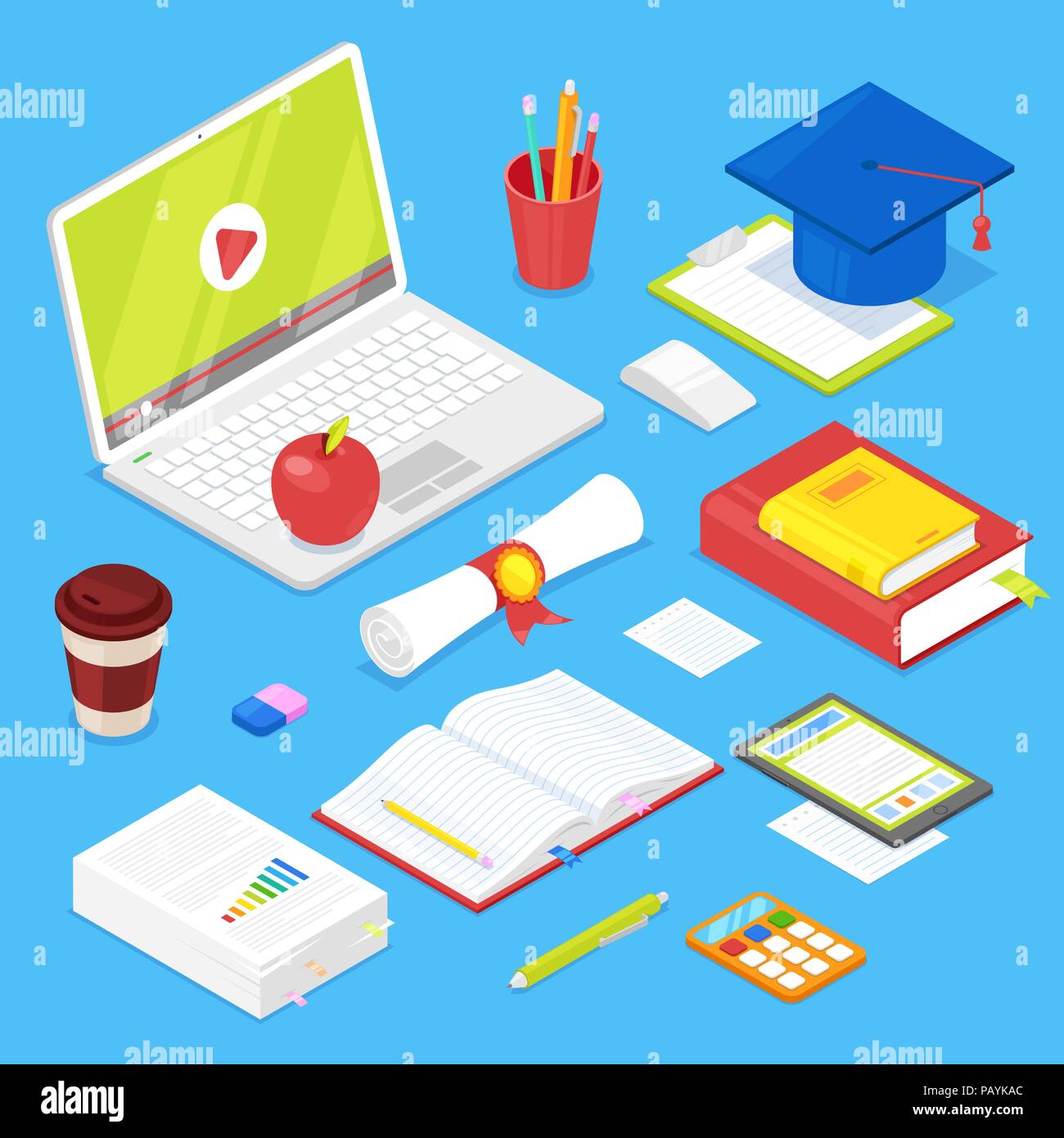 Pen calculator on book Stock Vector Images - Alamy