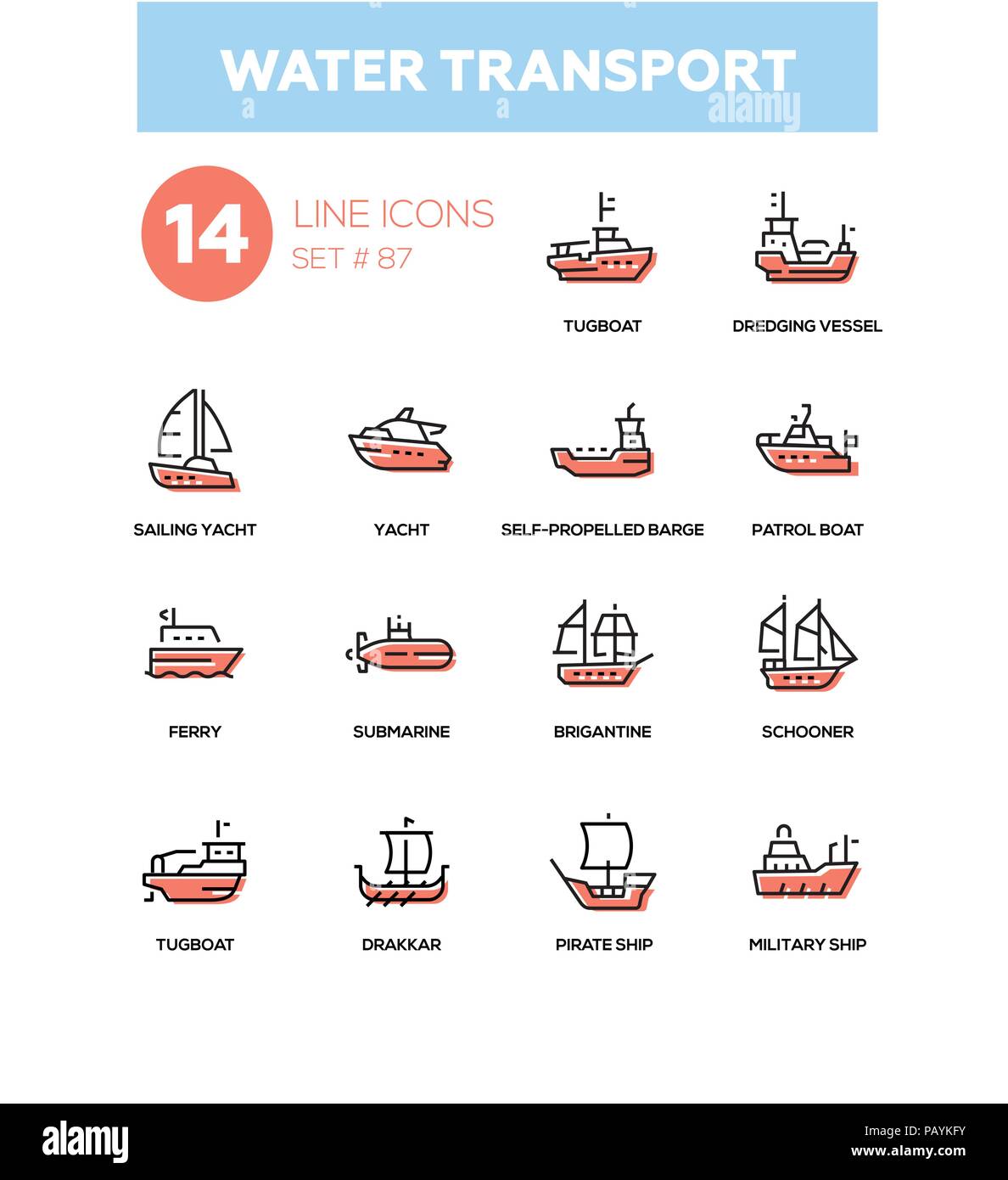 Ferry boat car transport Stock Vector Images - Alamy