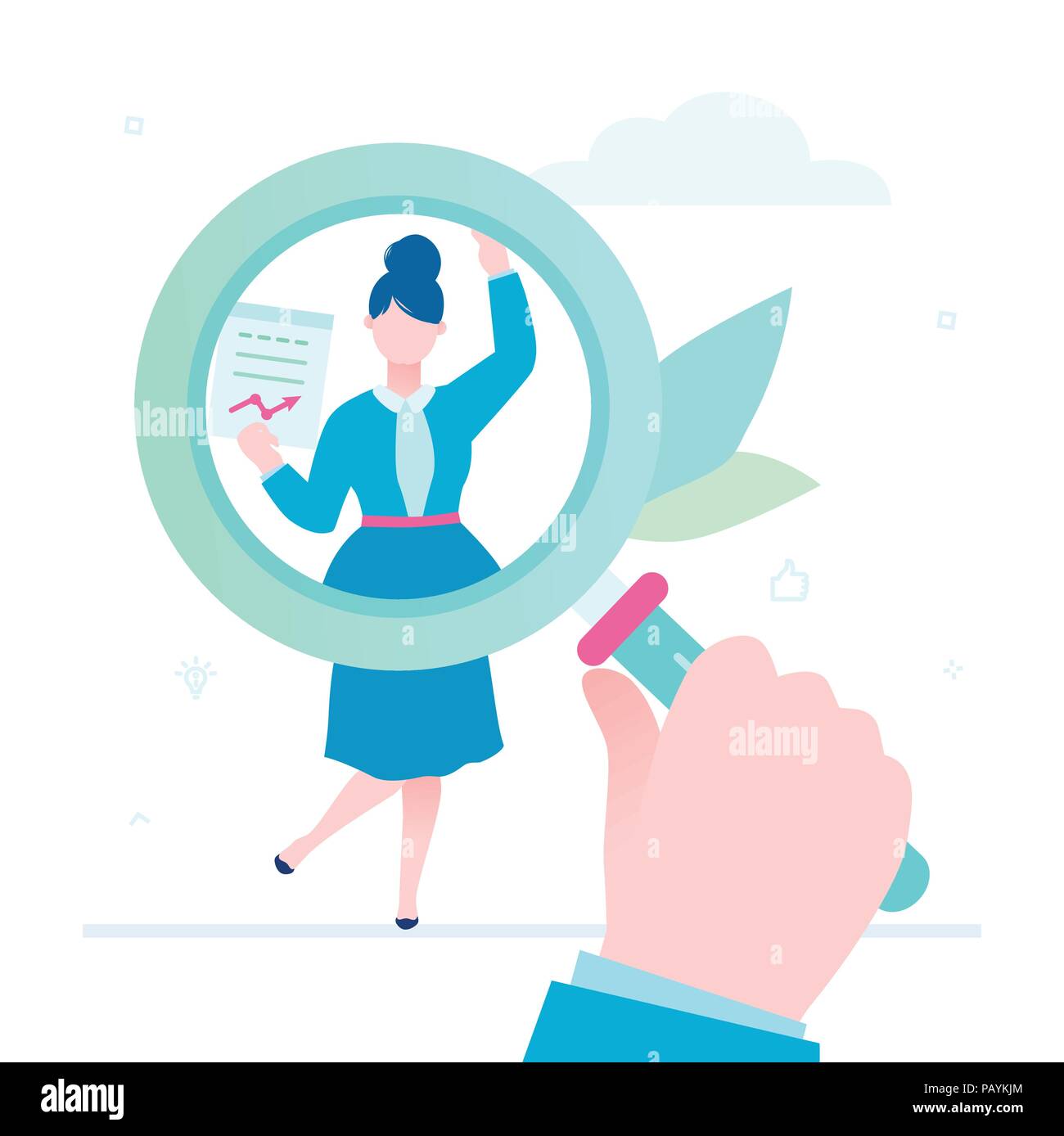 Search for candidate - flat design style illustration Stock Vector ...