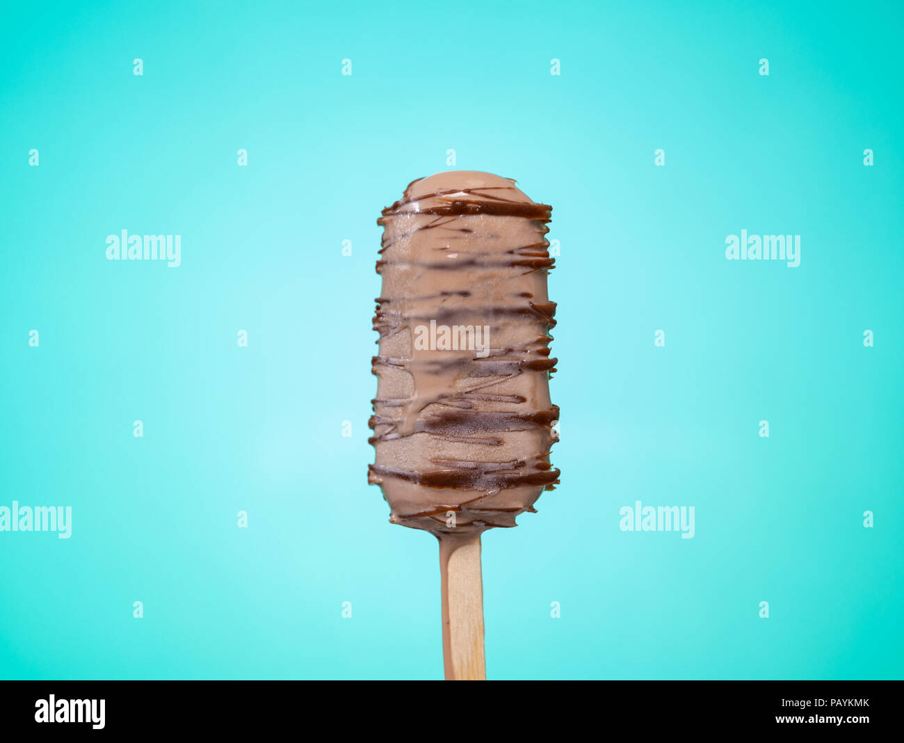 melting melted chocolate ice cream in summer hot weather Stock Photo ...