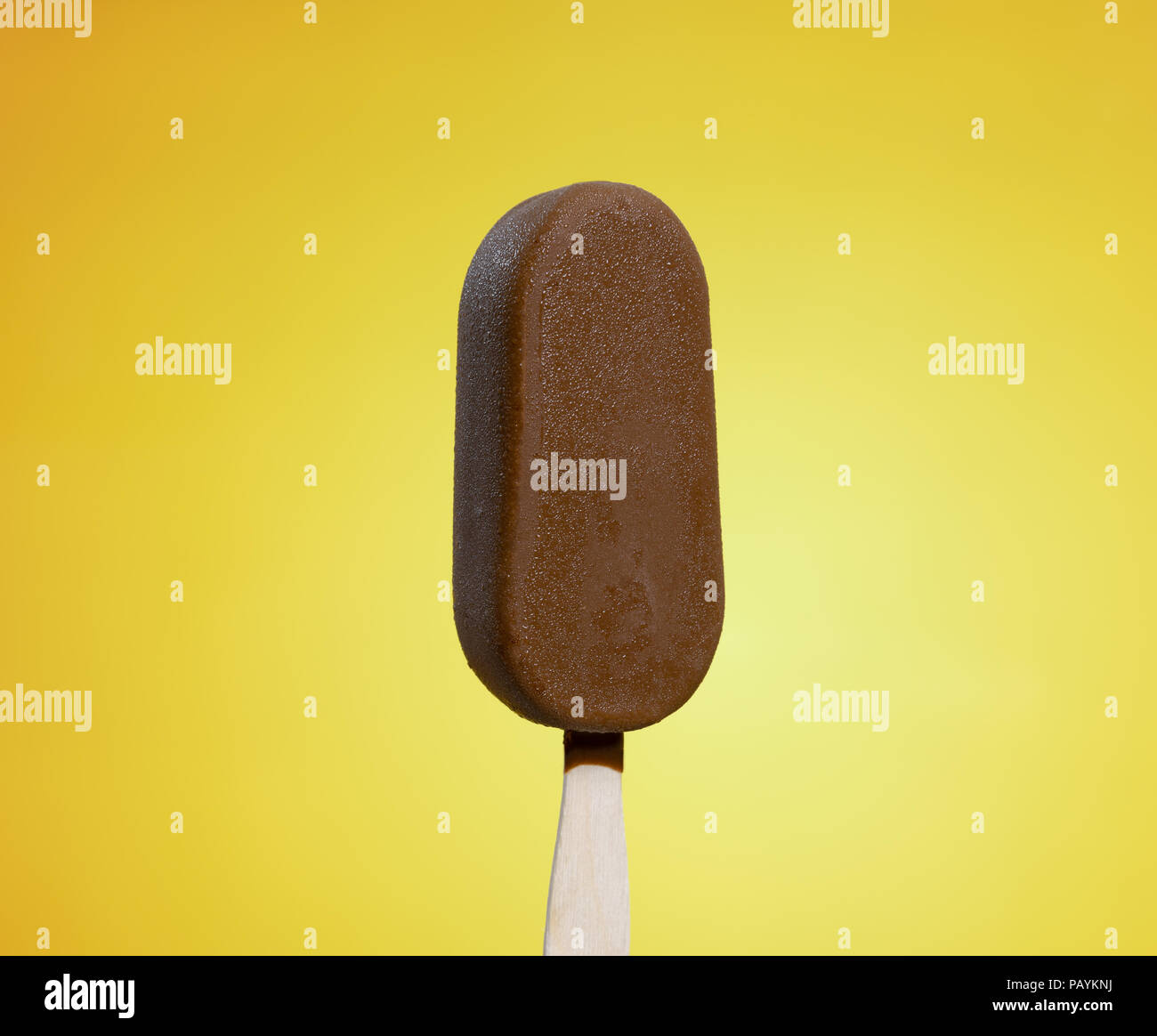 melting melted chocolate ice cream in summer hot weather Stock Photo ...