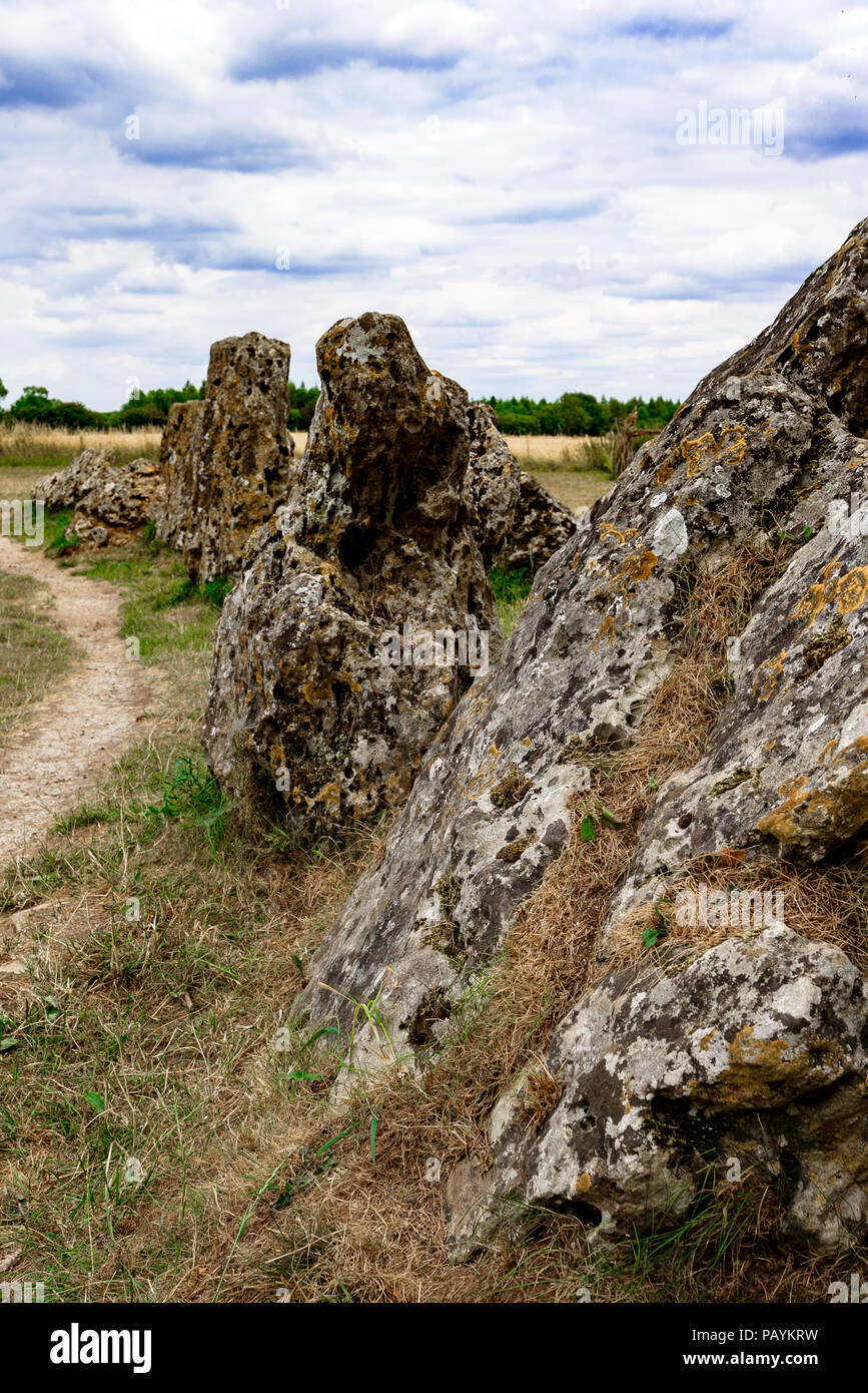 Rollright stones summer solstice hi-res stock photography and images ...