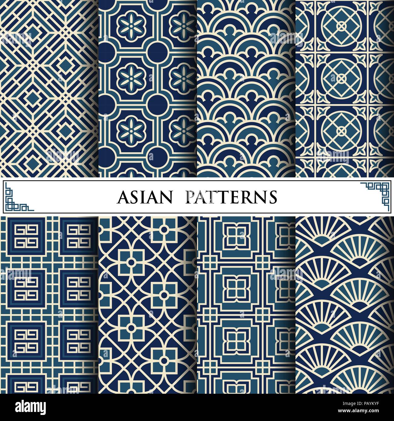 Asian vector pattern for web page background and surface textures Stock ...