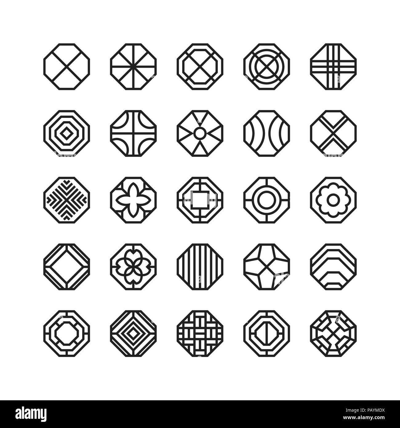 Octagon vector vectors Black and White Stock Photos & Images - Alamy