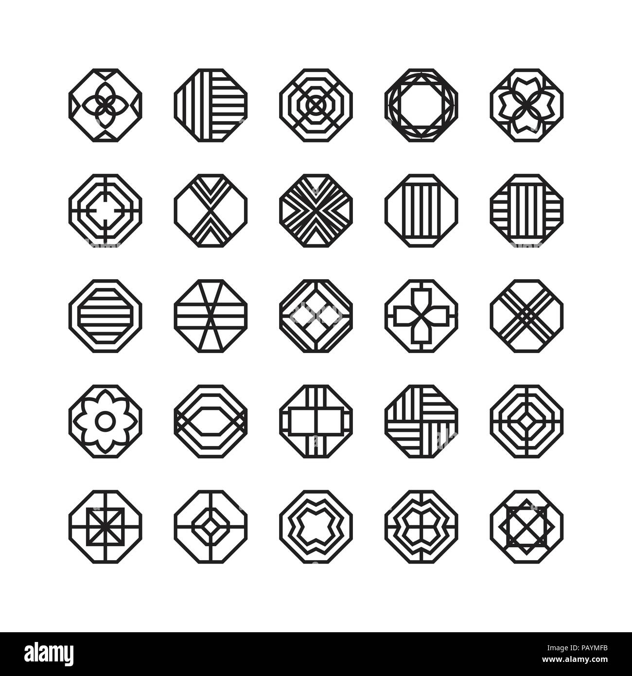 Octagon vector vectors Black and White Stock Photos & Images - Alamy