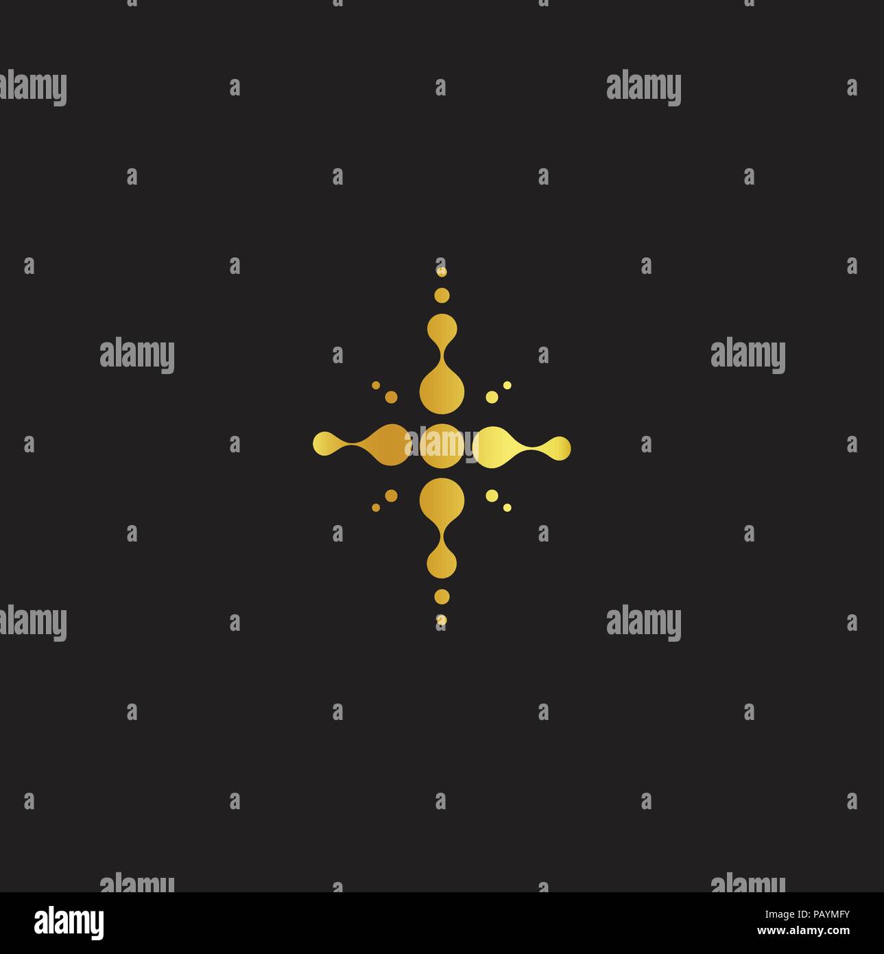 Golden cross, christian symbol, jesus abstract sign, religion logo ...