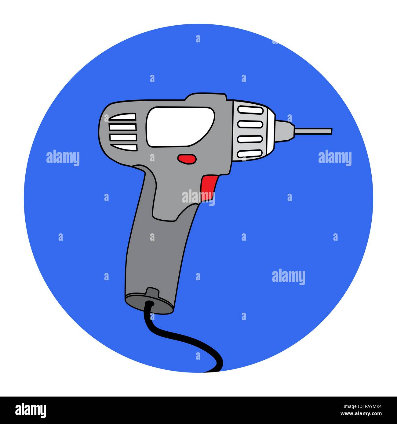 Screw Gun Icon. Impact wrench or screwgun vector. Electric screwdriver ...