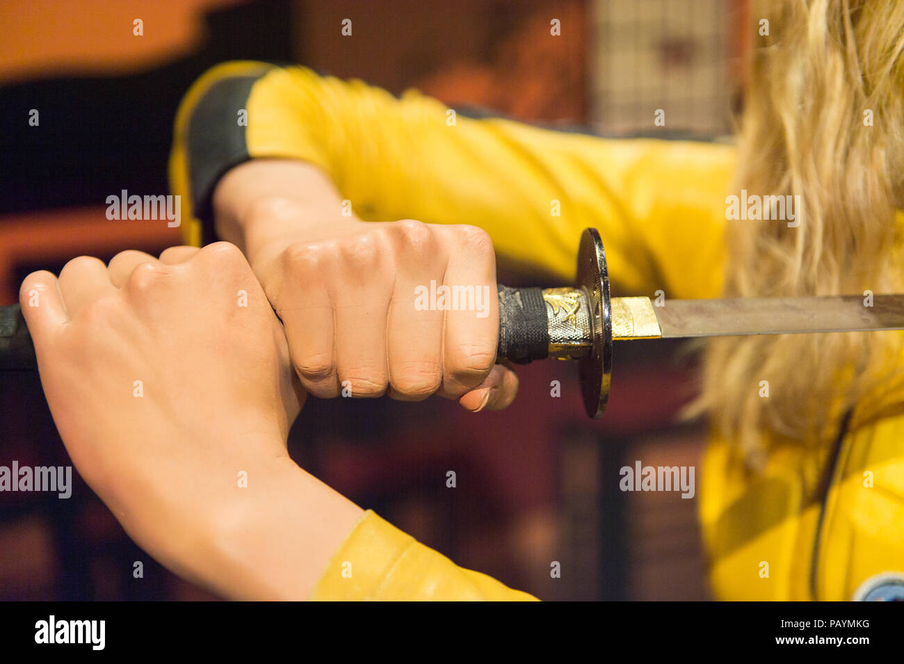 LOS ANGELES, USA - SEP 28, 2015: Uma Thurman as the Bride from Kill ...