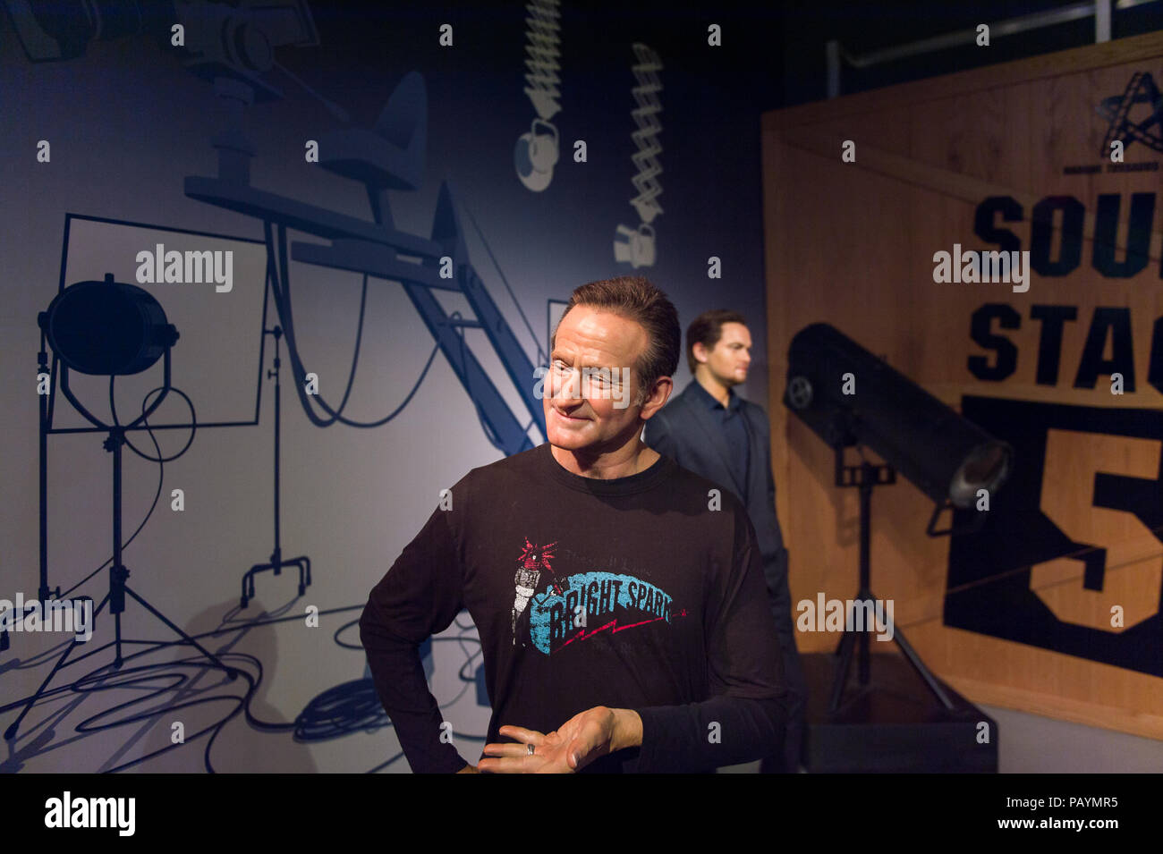 LOS ANGELES, USA - SEP 28, 2015: Robin Williams in the Madame Tussauds ...