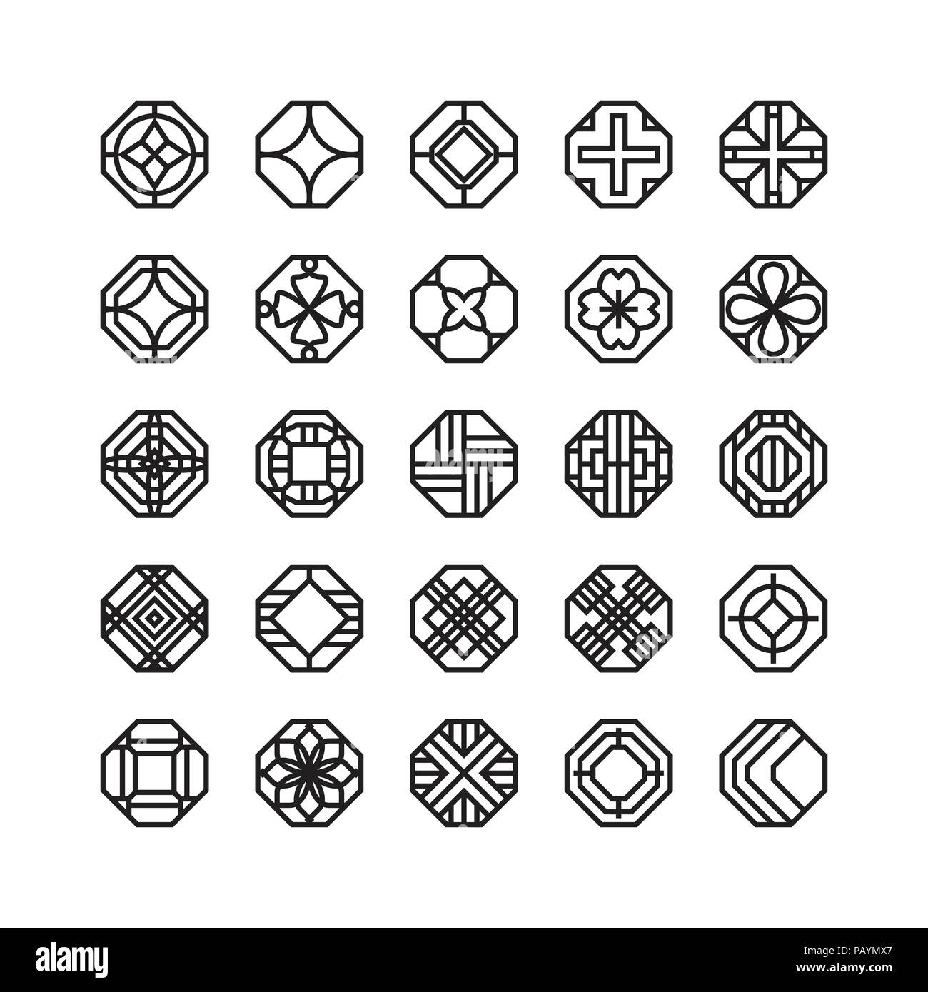 Octagon vector vectors Black and White Stock Photos & Images - Alamy