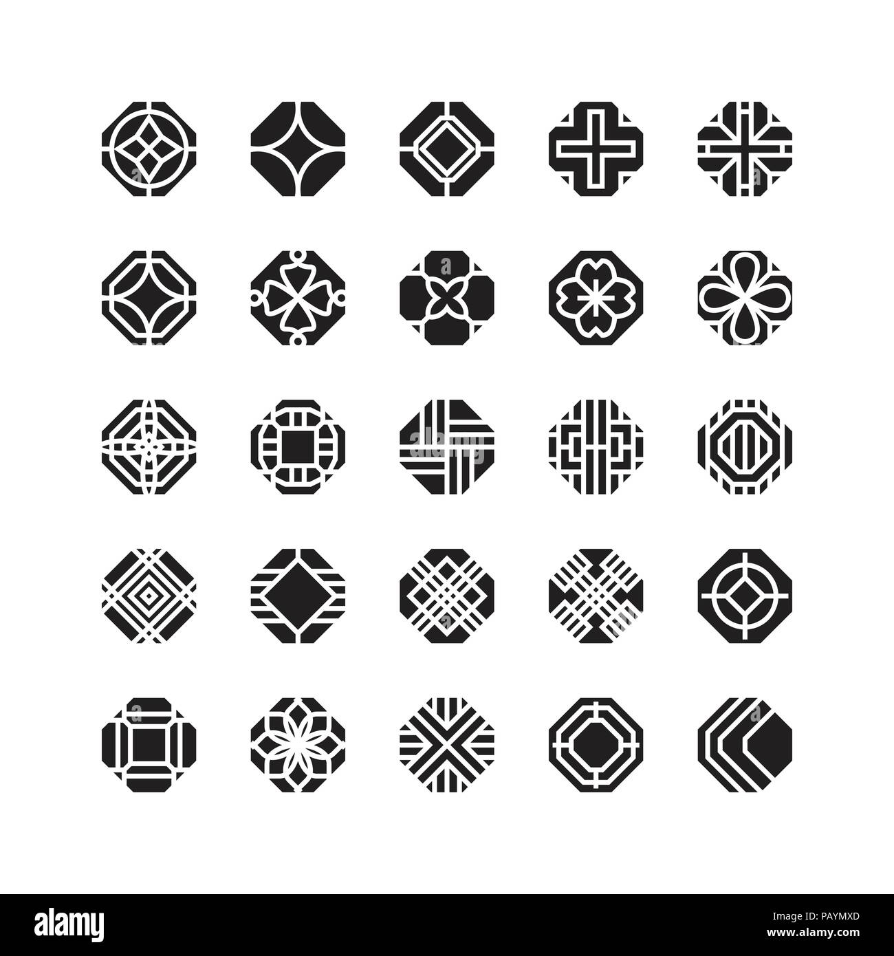 Octagon vector vectors Black and White Stock Photos & Images - Alamy