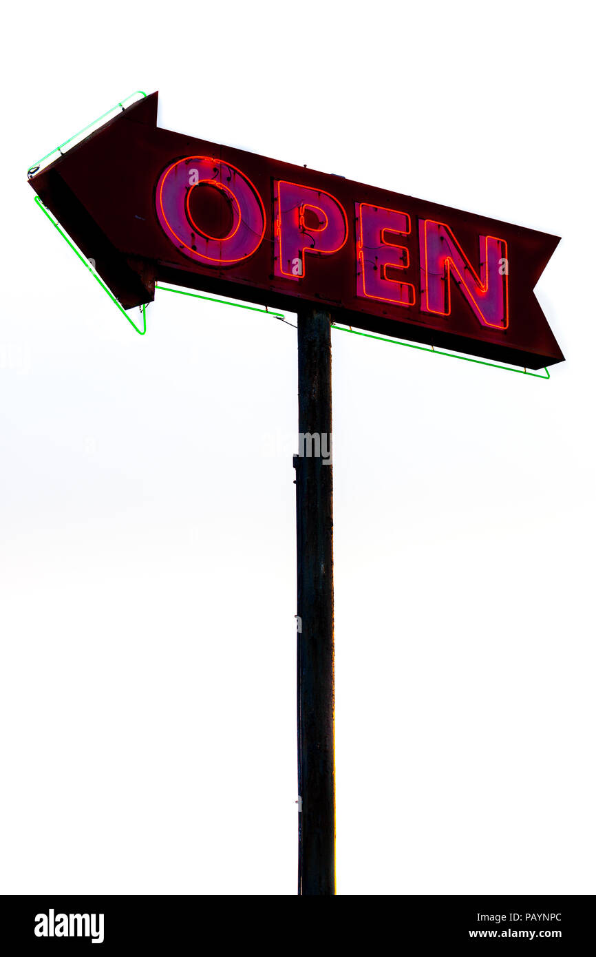Neon Pink Open Sign
