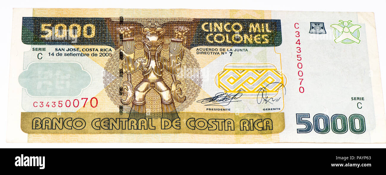 5000 colones costa rica hi-res stock photography and images - Alamy