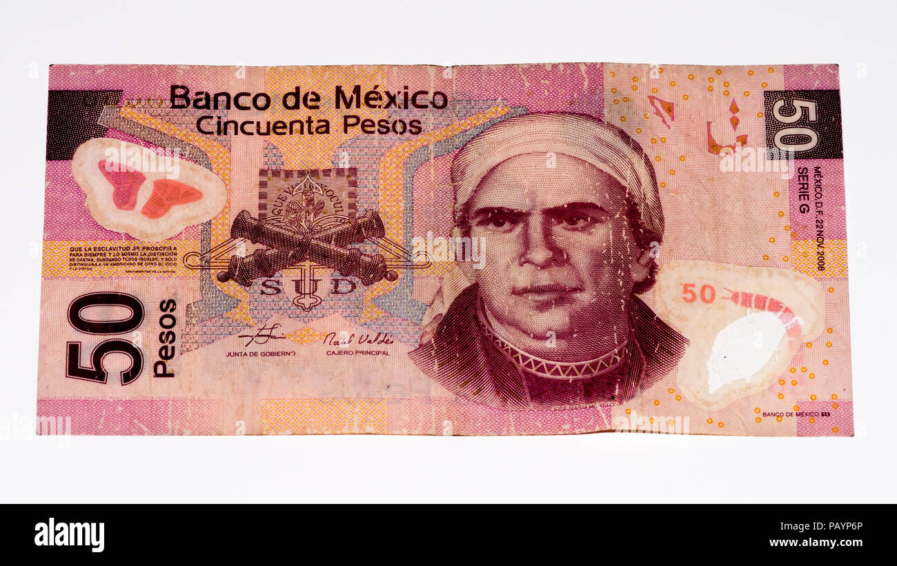 50 mexican peso note High Resolution Stock Photography and Images - Alamy