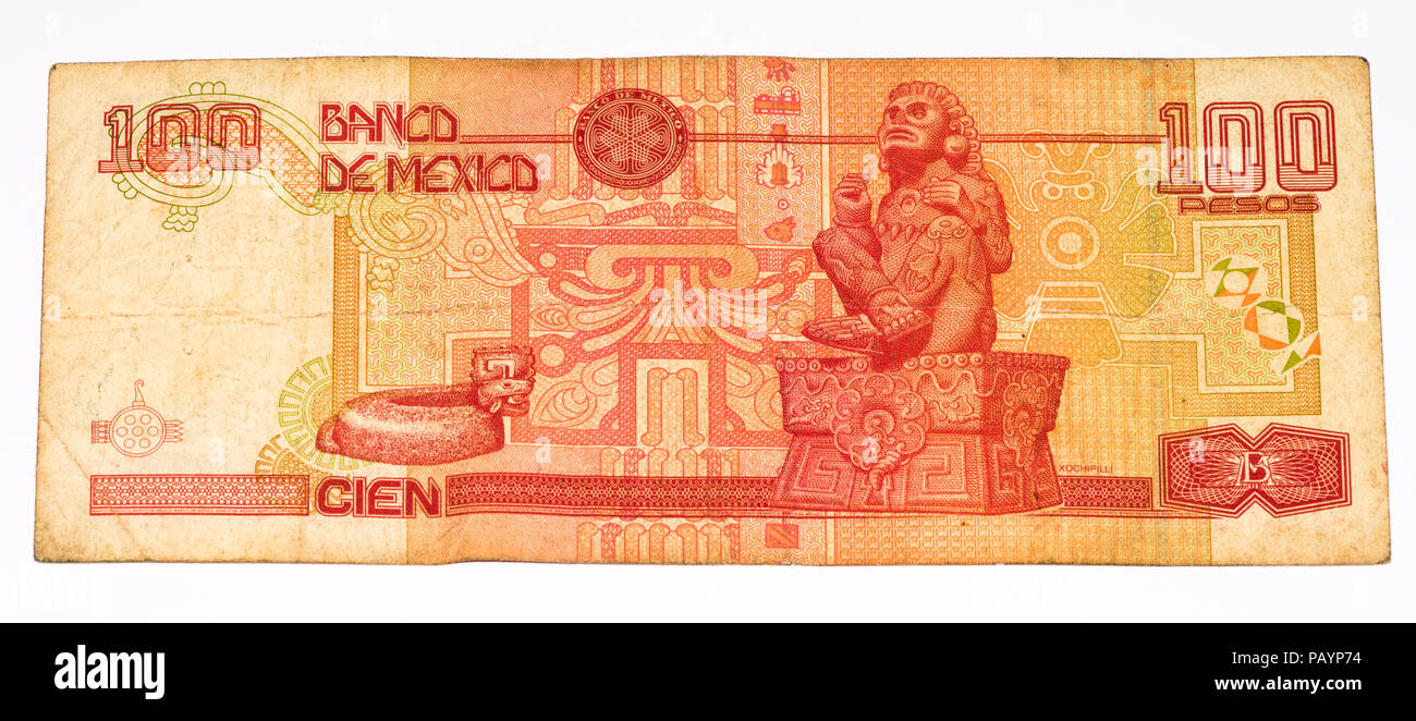 100 peso mexican bank note hi-res stock photography and images - Alamy