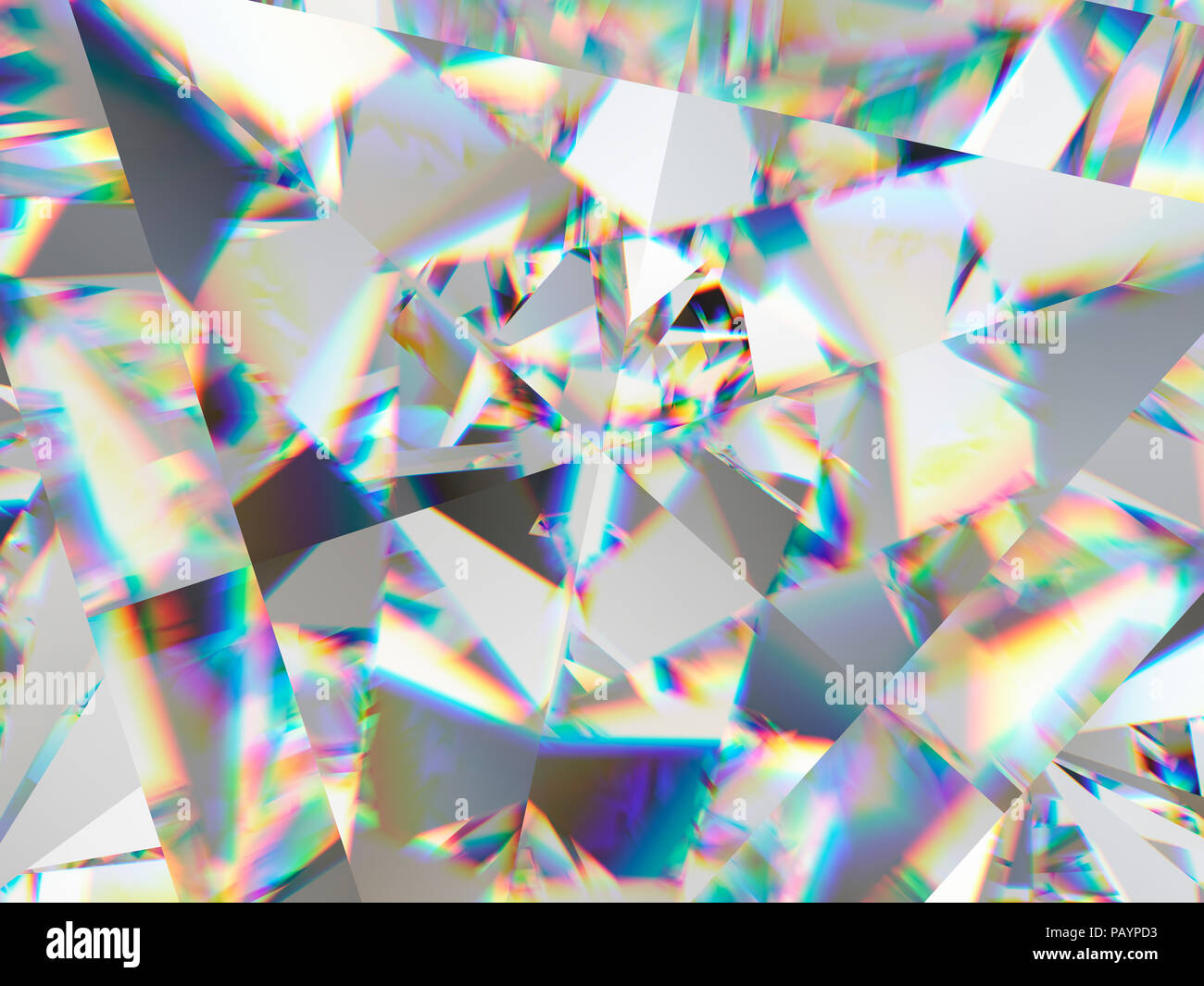 Gemstone structure extreme closeup and kaleidoscope. top view of round ...